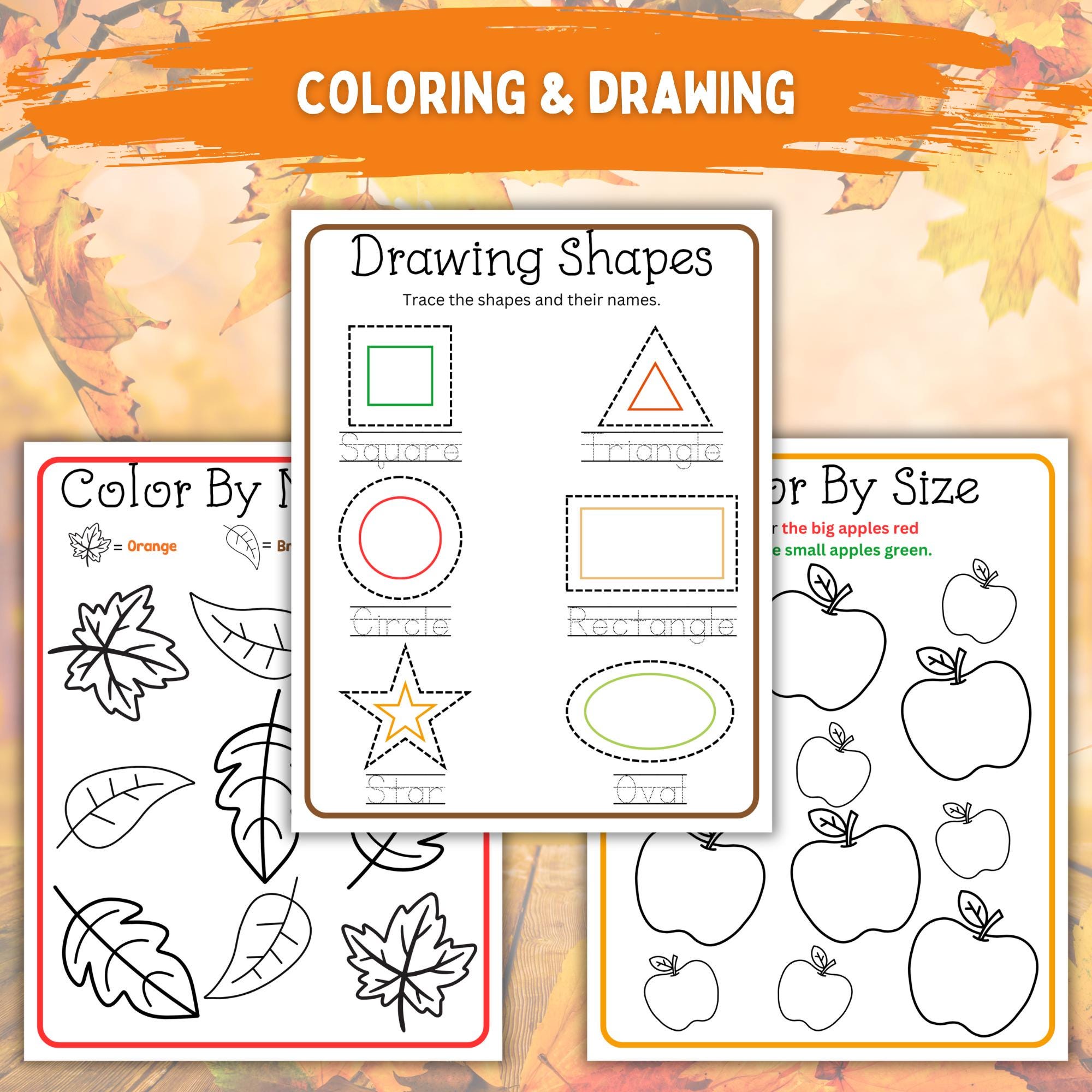 Fall Preschool Bundle: Fun Fall Worksheets/activities for Kids ...
