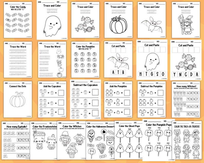 The Ultimate Halloween Worksheets Packet, Halloween Worksheets ...
