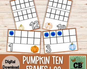Pumpkin Ten Frames, Montessori Materials, Homeschool Resources ...