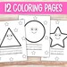 12 Printable Shapes Coloring Pages, Worksheet for Kids, Preschool ...