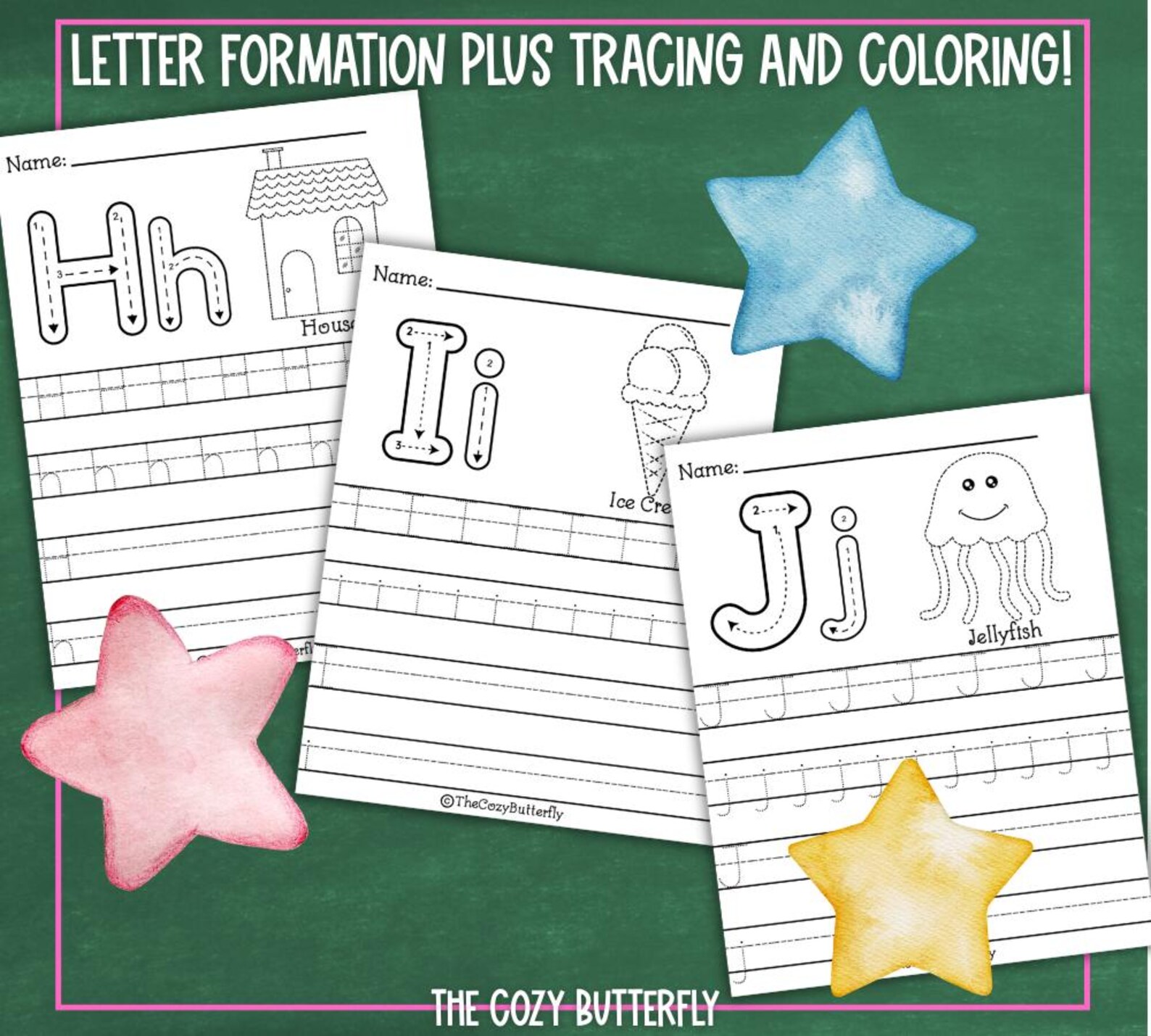 Handwriting Practice Sheets for Kids, Letter Formation Practice ...