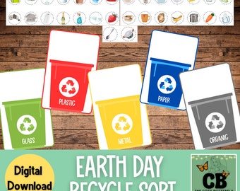Earth Day Recycle Sort, Preschool Worksheet, Preschool Printable ...