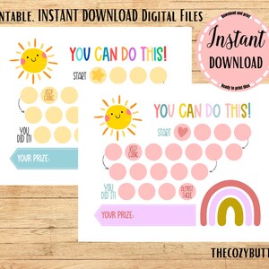 Printable Reward Chart, Behavior Chart, Sticker Chart, Colorful Reward ...