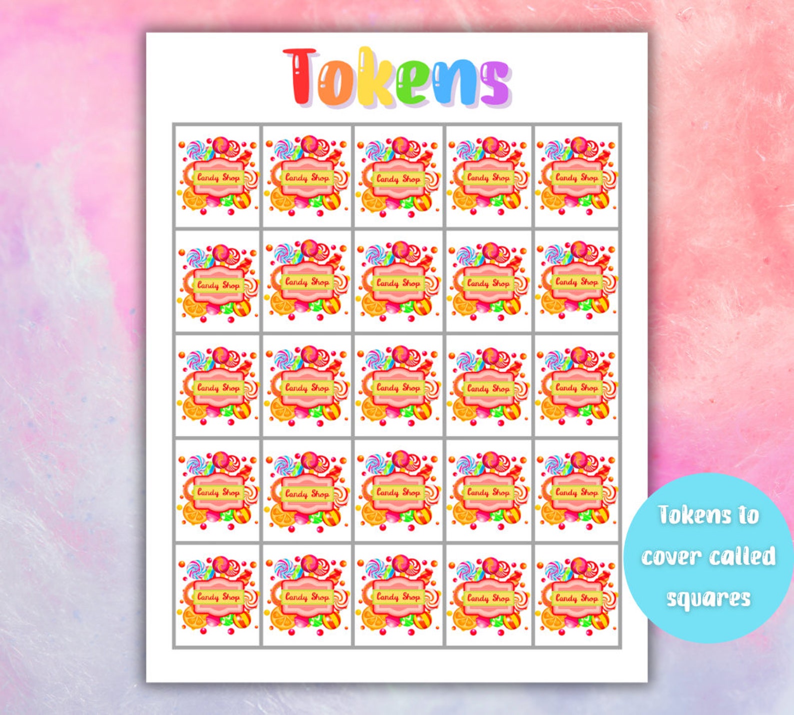 Candyland Bingo, Candy Theme Game, 20 Bingo Cards, Kids Candy Game ...