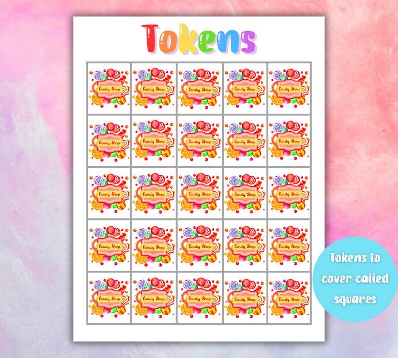 Candyland Bingo, Candy Theme Game, 20 Bingo Cards, Kids Candy Game ...