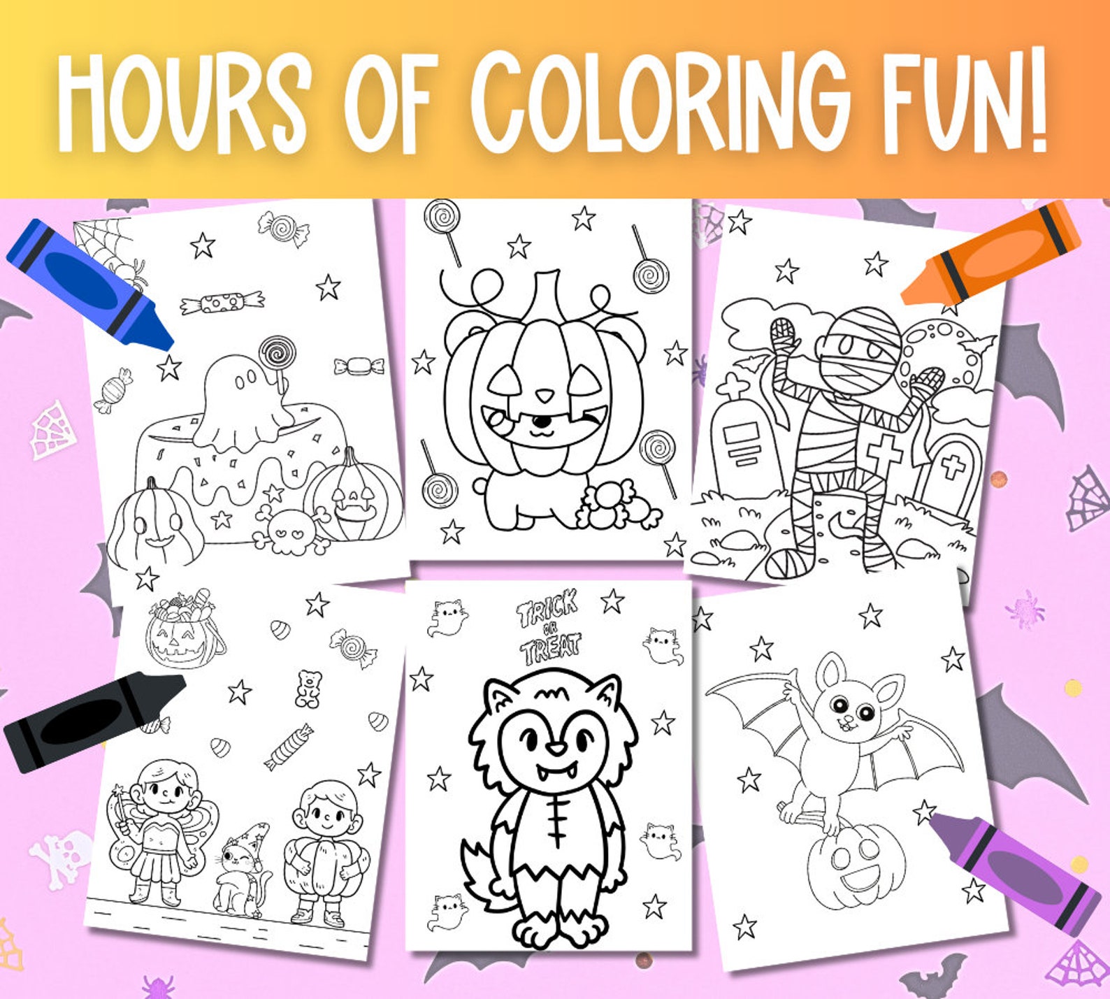 20 Halloween Printable Coloring Pages, Kids Halloween Printable ...