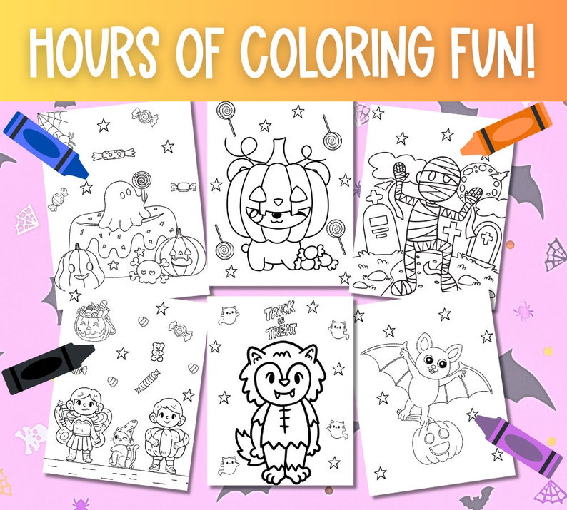 20 Halloween Printable Coloring Pages, Kids Halloween Printable ...