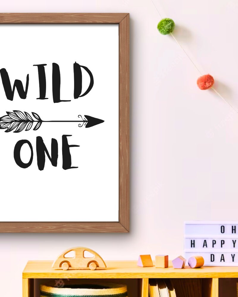 Wild One Printable, Wild One Sign, Little Kids Art, Nursery Décor ...