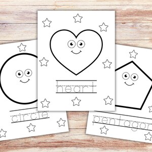 12 Printable Shapes Coloring Pages, Worksheet for Kids, Preschool ...