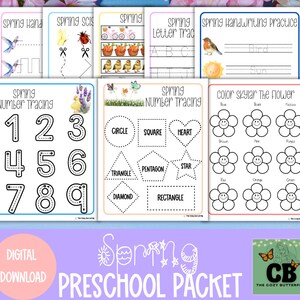 Spring Preschool Packet, Preschool Worksheets, Preschool Printable ...
