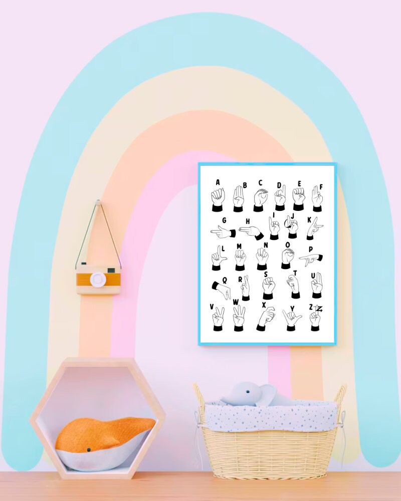 ASL Poster, American Sign Language Alphabet Printable, Sign Language ...