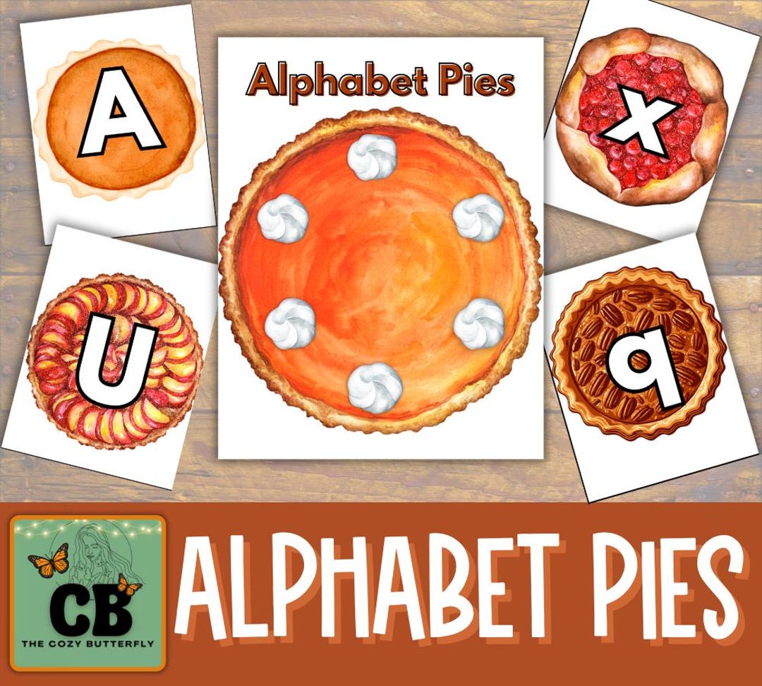 Alphabet Pies, Fall Activity for Kids, Toddler Activity, Homeschool ...