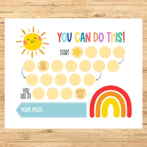 Printable Reward Chart, Behavior Chart, Sticker Chart, Colorful Reward ...