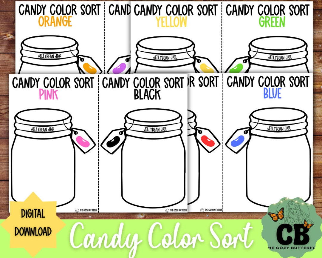 Candy Color Sort, Halloween Preschool Printable, Learning Colors ...