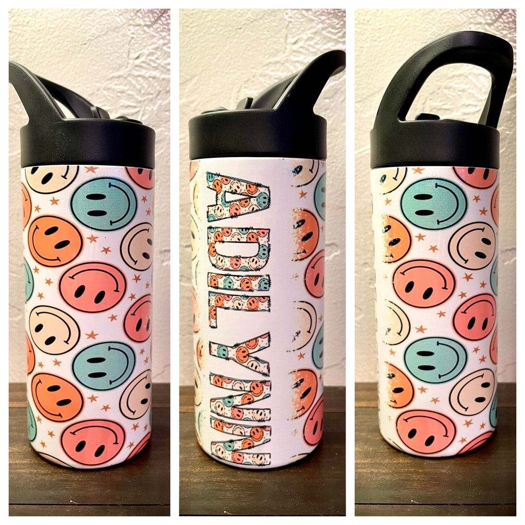 16 Oz Custom Smiley Face Water Bottle - Etsy