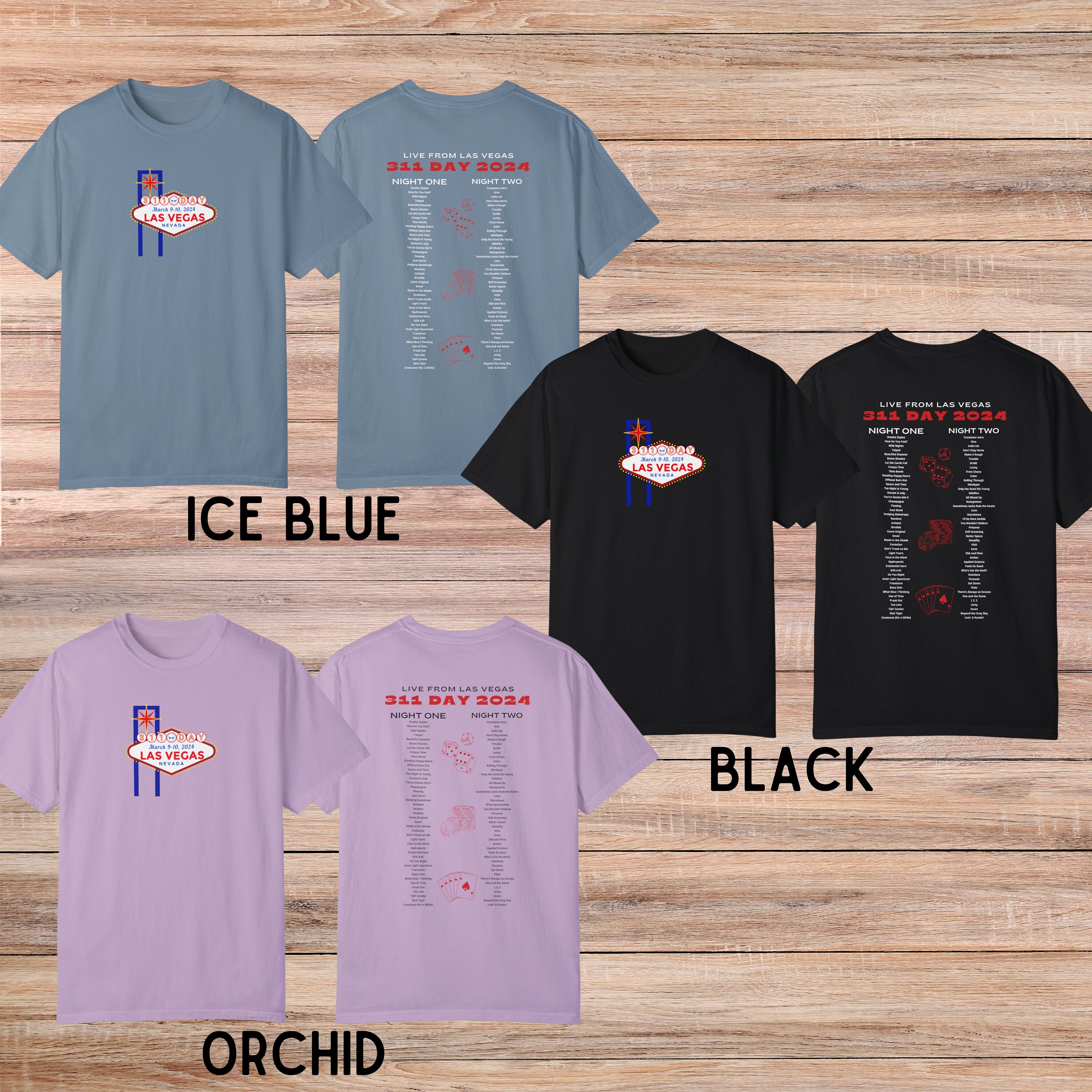 311 Day 2024 Vegas Setlist Comfort Colors T-shirt, 311 Band Graphic Tee ...
