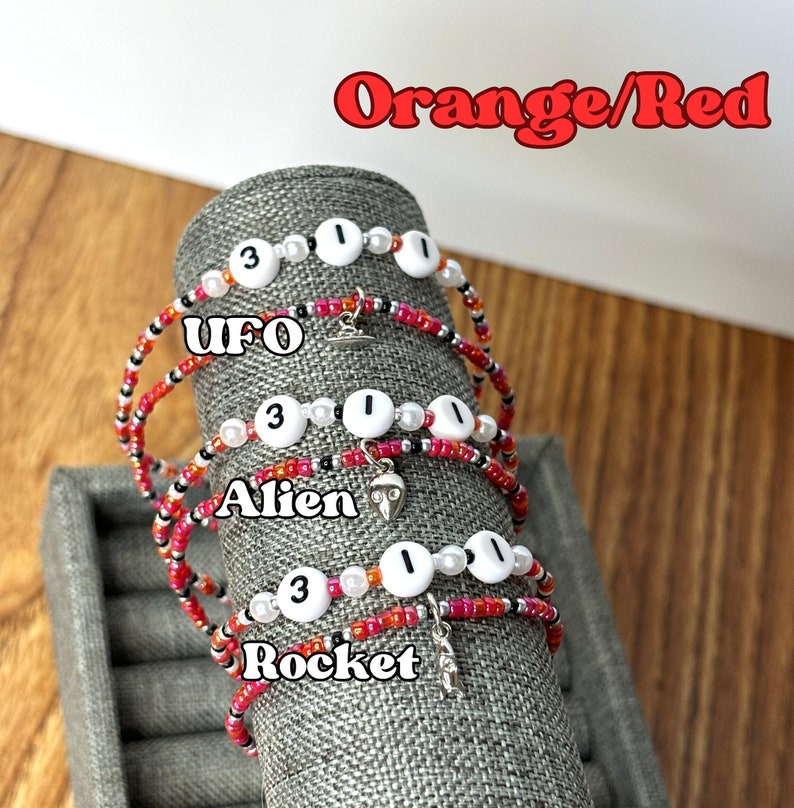 311 Band Alien Dainty Beaded Bracelet Set With Charm, Choose Your Color ...