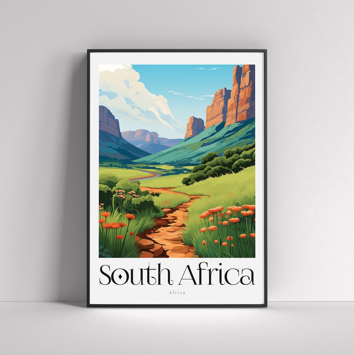 South Africa Poster, South Africa Poster, South Africa Gift, Africa ...