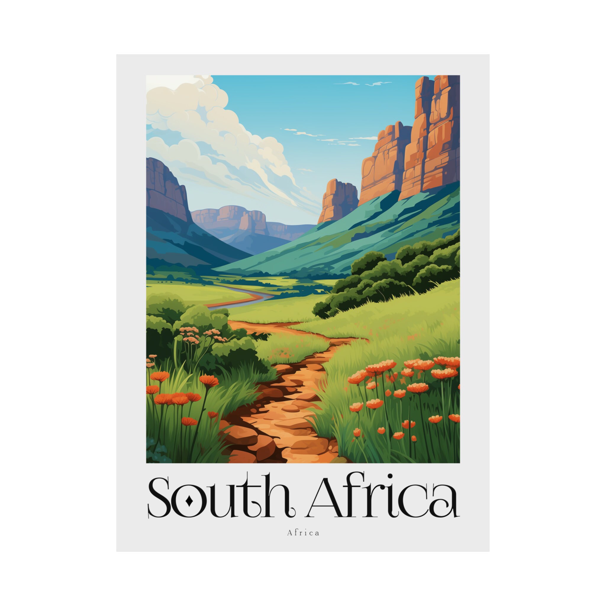 South Africa Poster, South Africa Poster, South Africa Gift, Africa ...