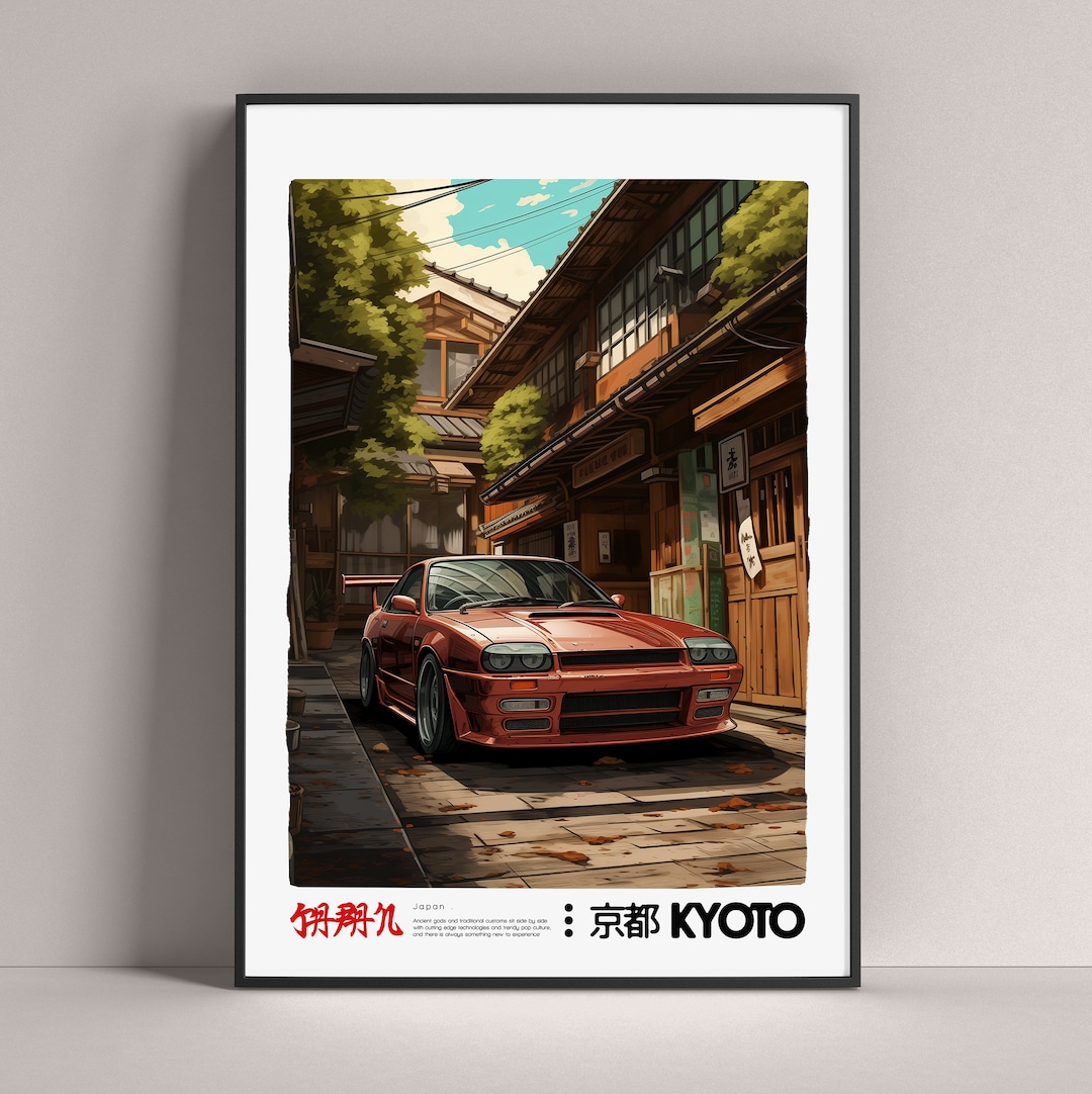 Kyoto Japan JDM Car Poster, Japan Poster, Japan Gift, Japanese Wall Art ...