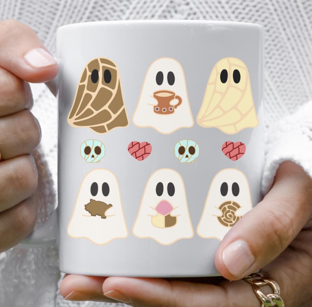 Retro Funny Pantasmas Ghost Halloween Pan Dulce Ghost Mexican Halloween ...