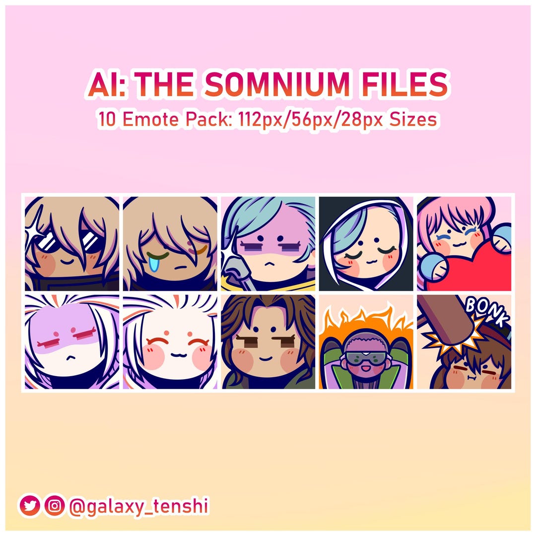 10 Emote Pack || AI: the Somnium Files - Etsy
