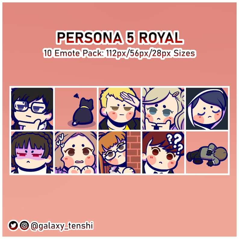 10 Emote Pack || Persona 5 Royal - Etsy