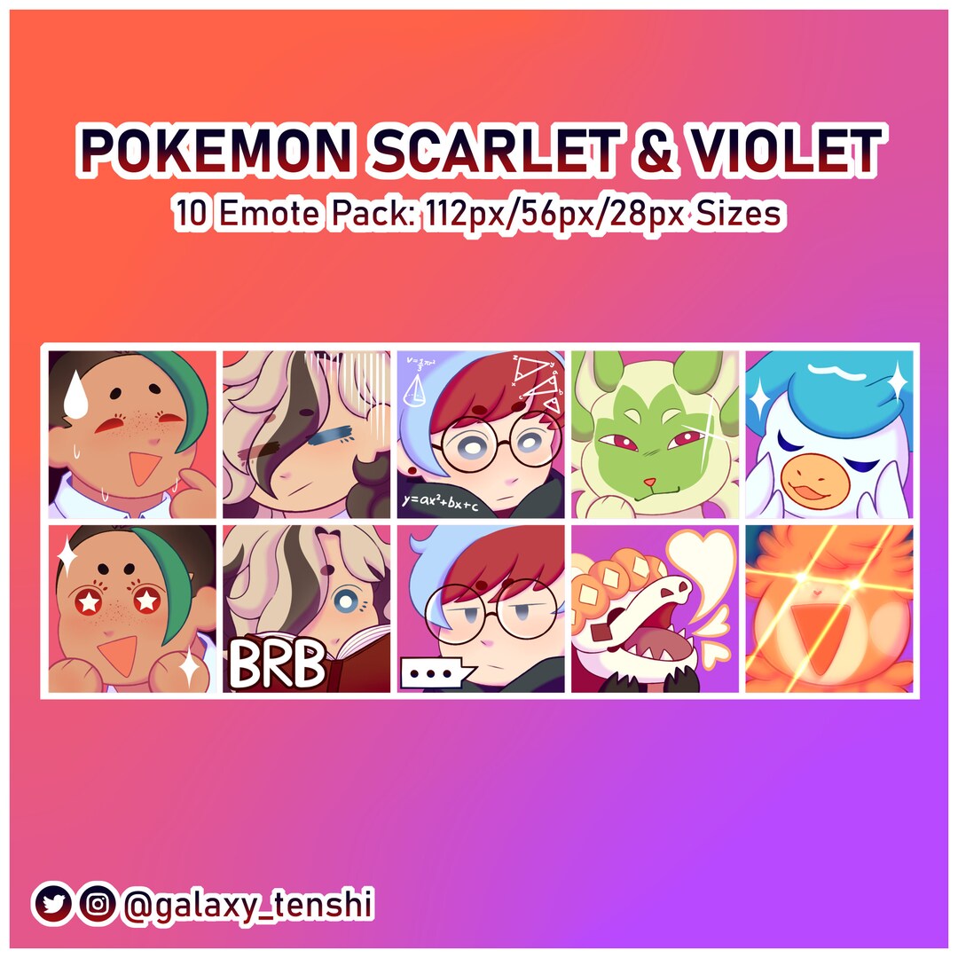 10 Emote Pack Pokemon Scarlet and Violet - Etsy