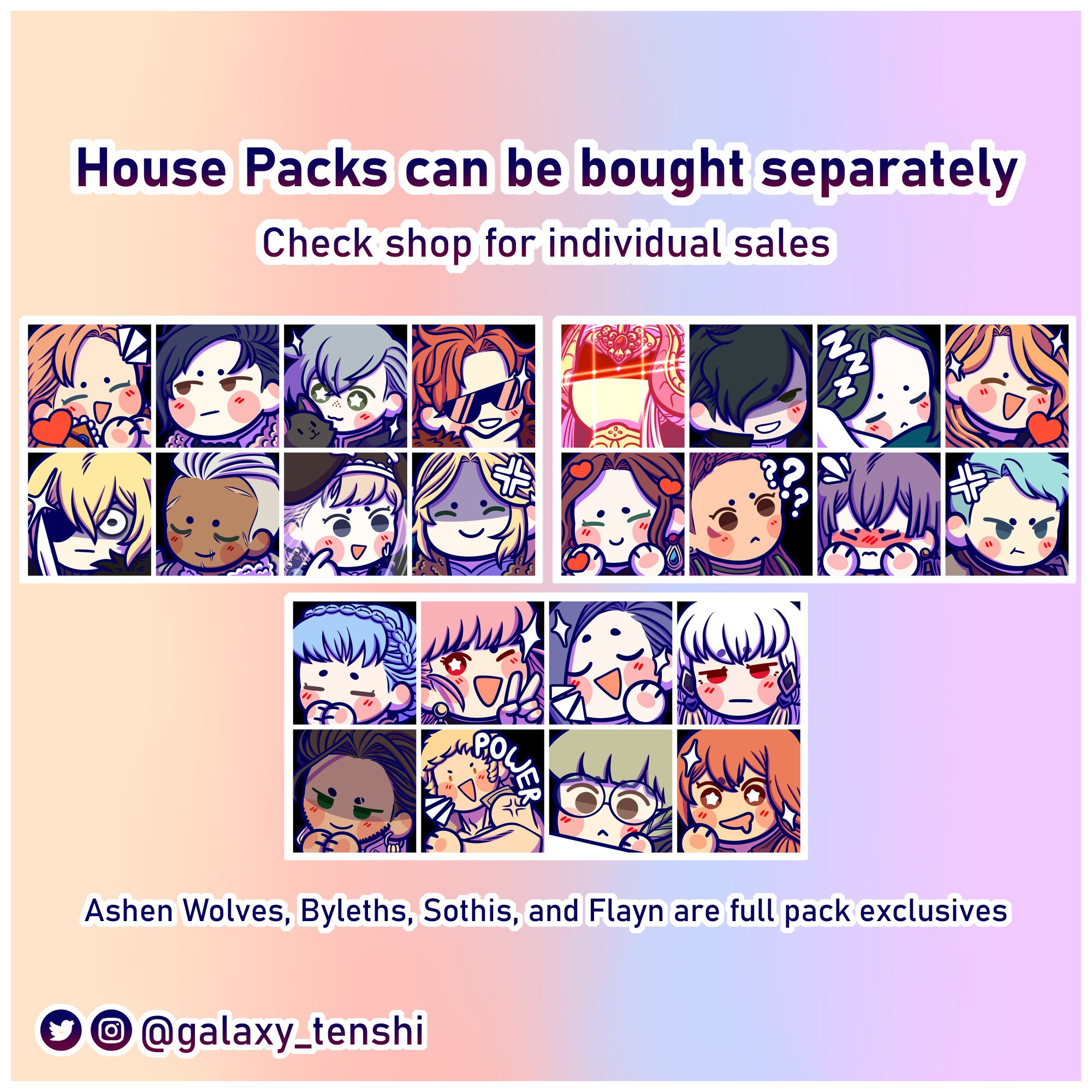 32 Emote Pack || FE3H Full Pack - Etsy