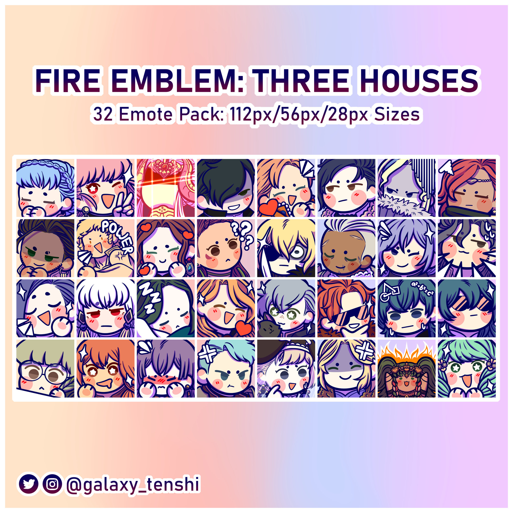 32 Emote Pack || FE3H Full Pack - Etsy