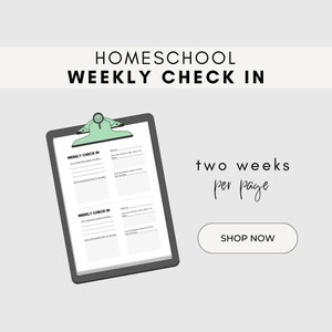 Homeschool Weekly Check in Journal - Etsy