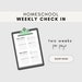 Homeschool Weekly Check in Journal - Etsy