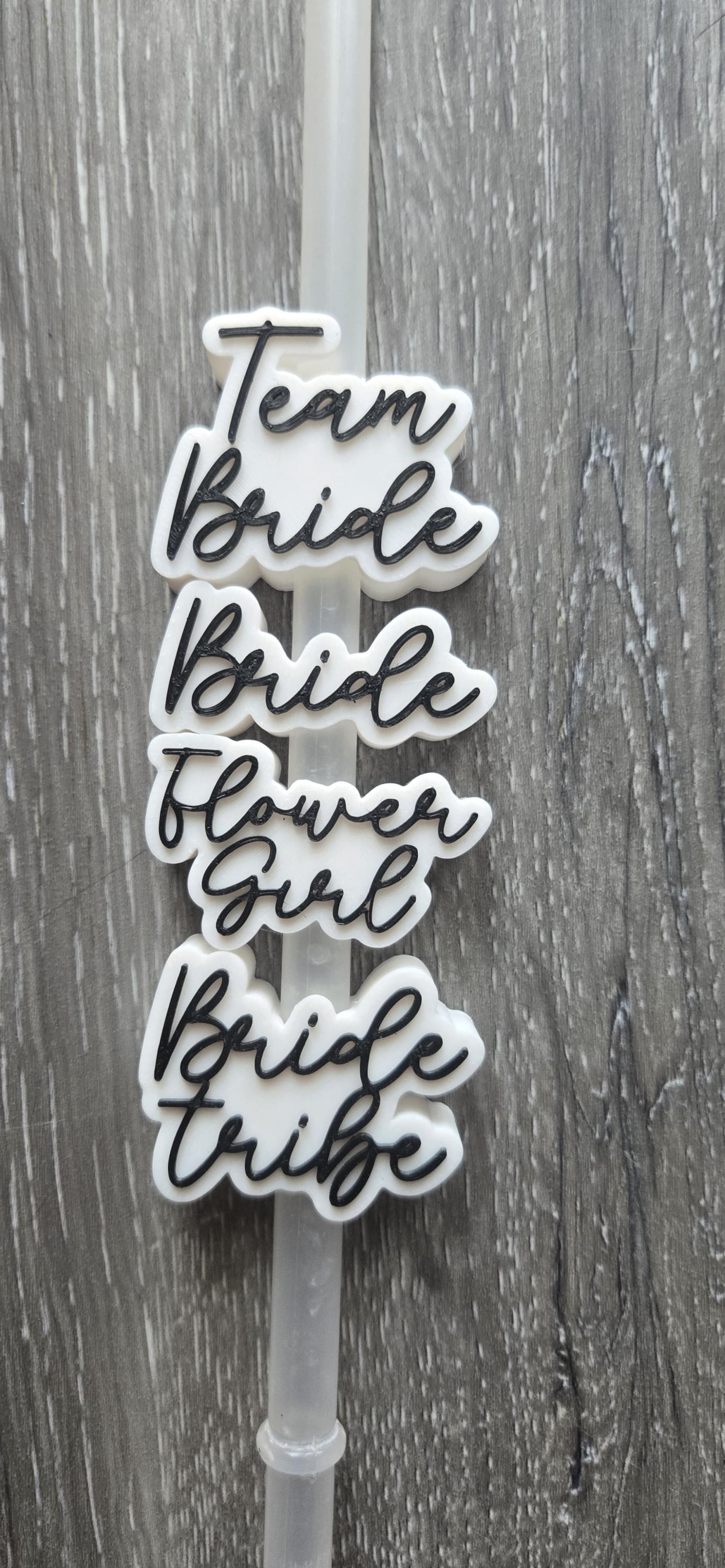 3D Printed Wedding Straw Toppers: Bridal Party Favors - Etsy