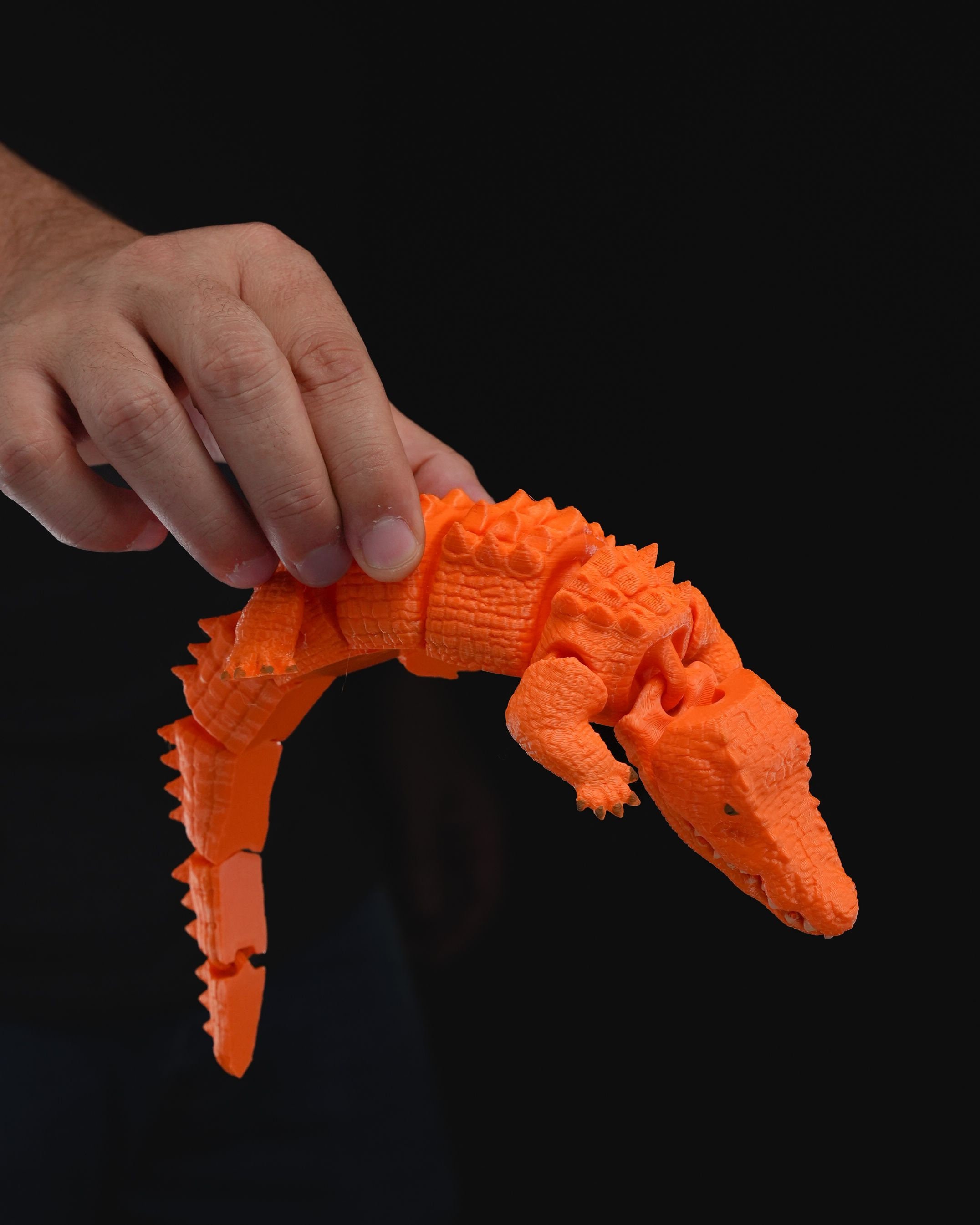 Articulated Crocodile 3d Printed Toy Etsy