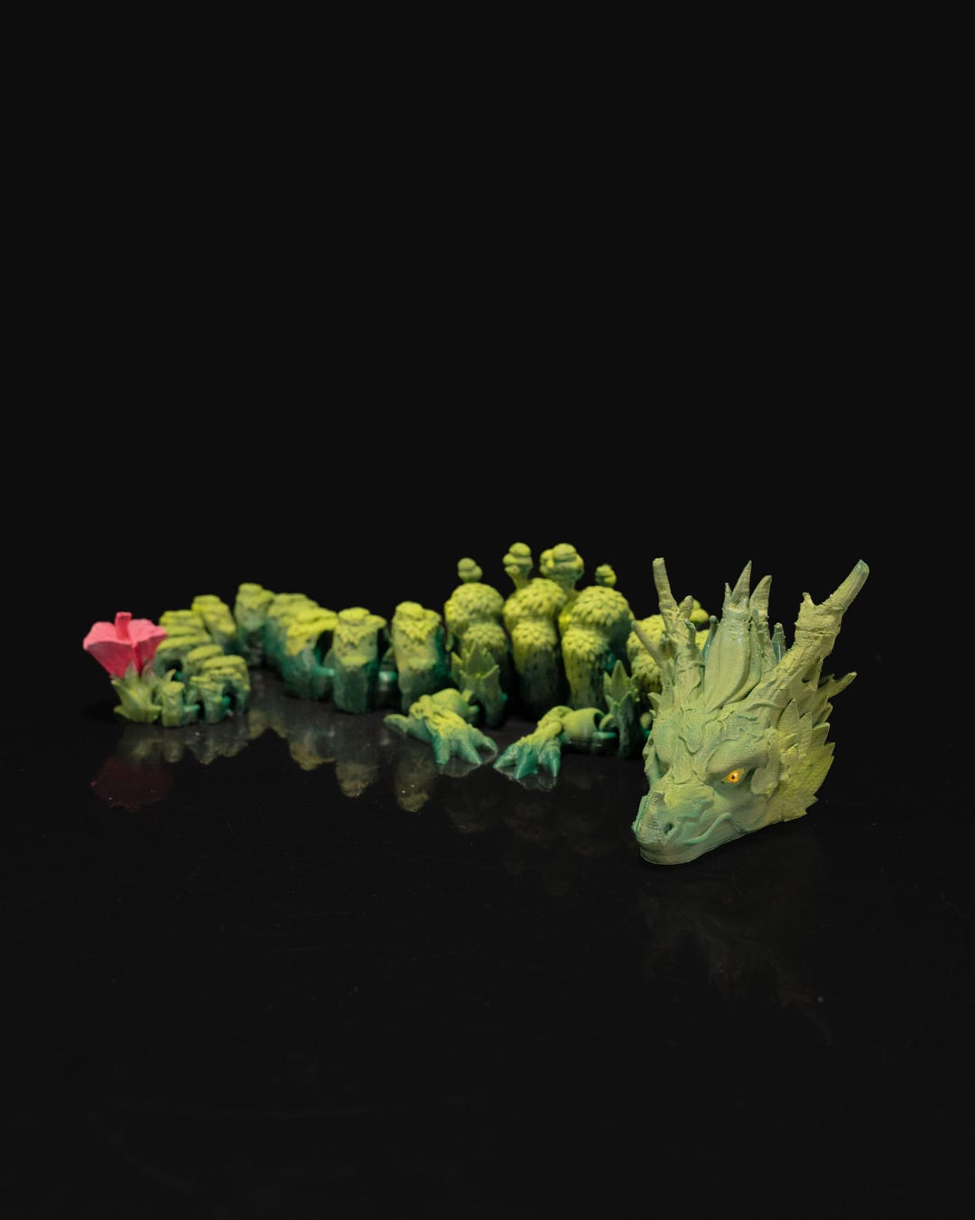 3D Printed Forest Dragon: Hand-painted PLA Mythical Creature - Etsy