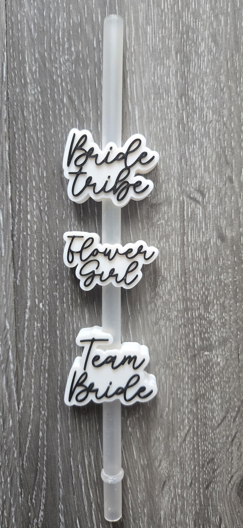3D Printed Wedding Straw Toppers: Bridal Party Favors - Etsy