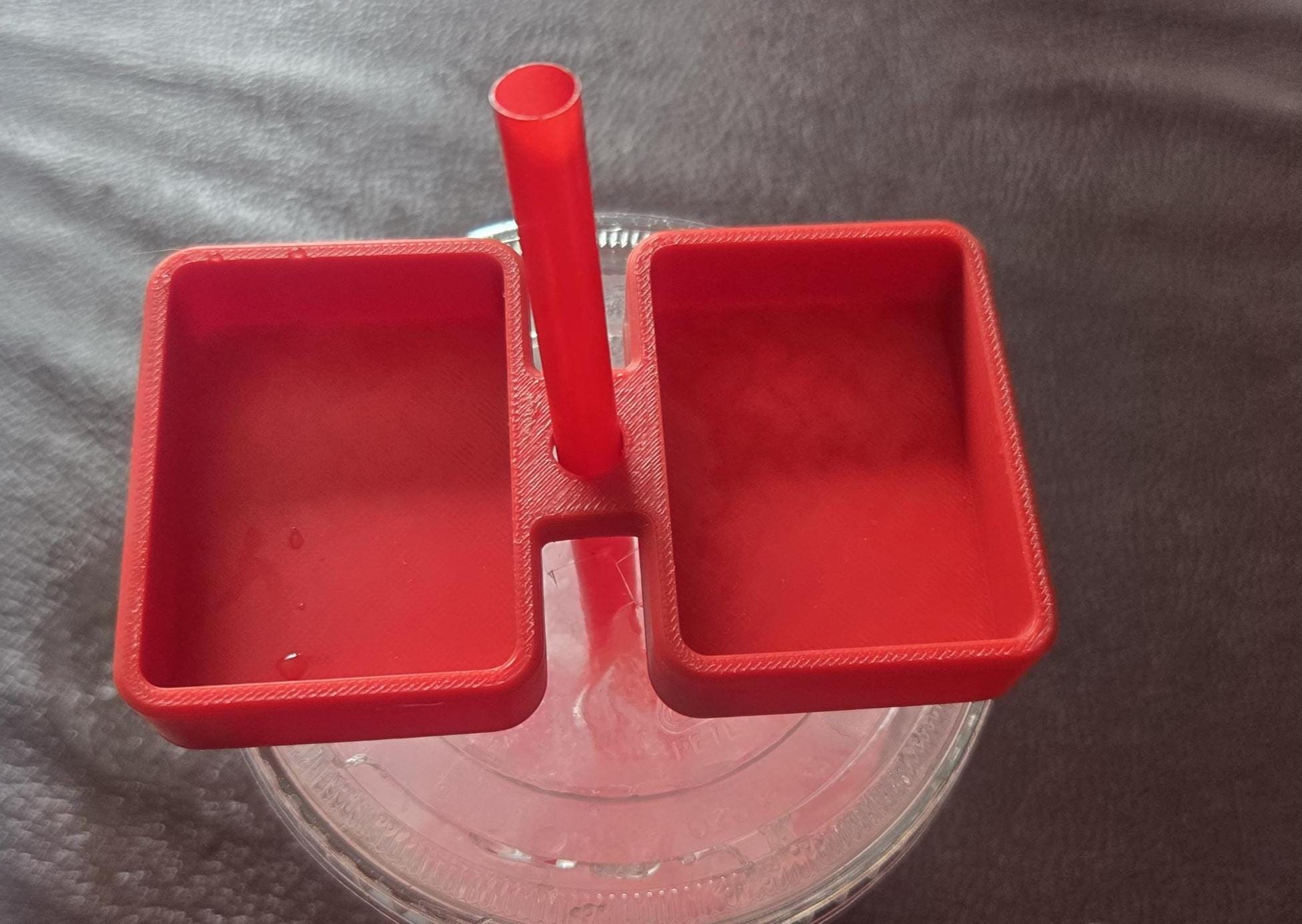 3D Printed Fast Food Condiment Holder: Cup & Straw Attachment - Etsy