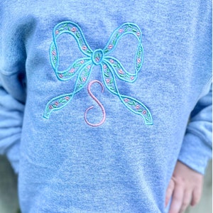 Girls Custom Bow Sweatshirt Monogram for Girls Birthday Gift Toddler ...