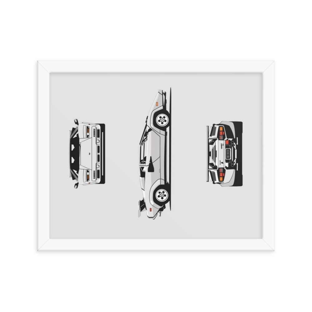 Lamborghini Countach Poster Lamborghini Vintage Countach White - Etsy