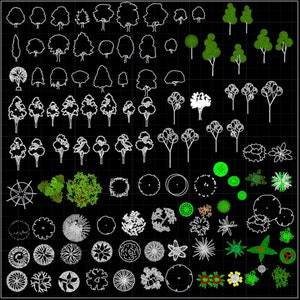 Autocad Tree Set for Drawing All Kind of Projects Autocad Blocks ...