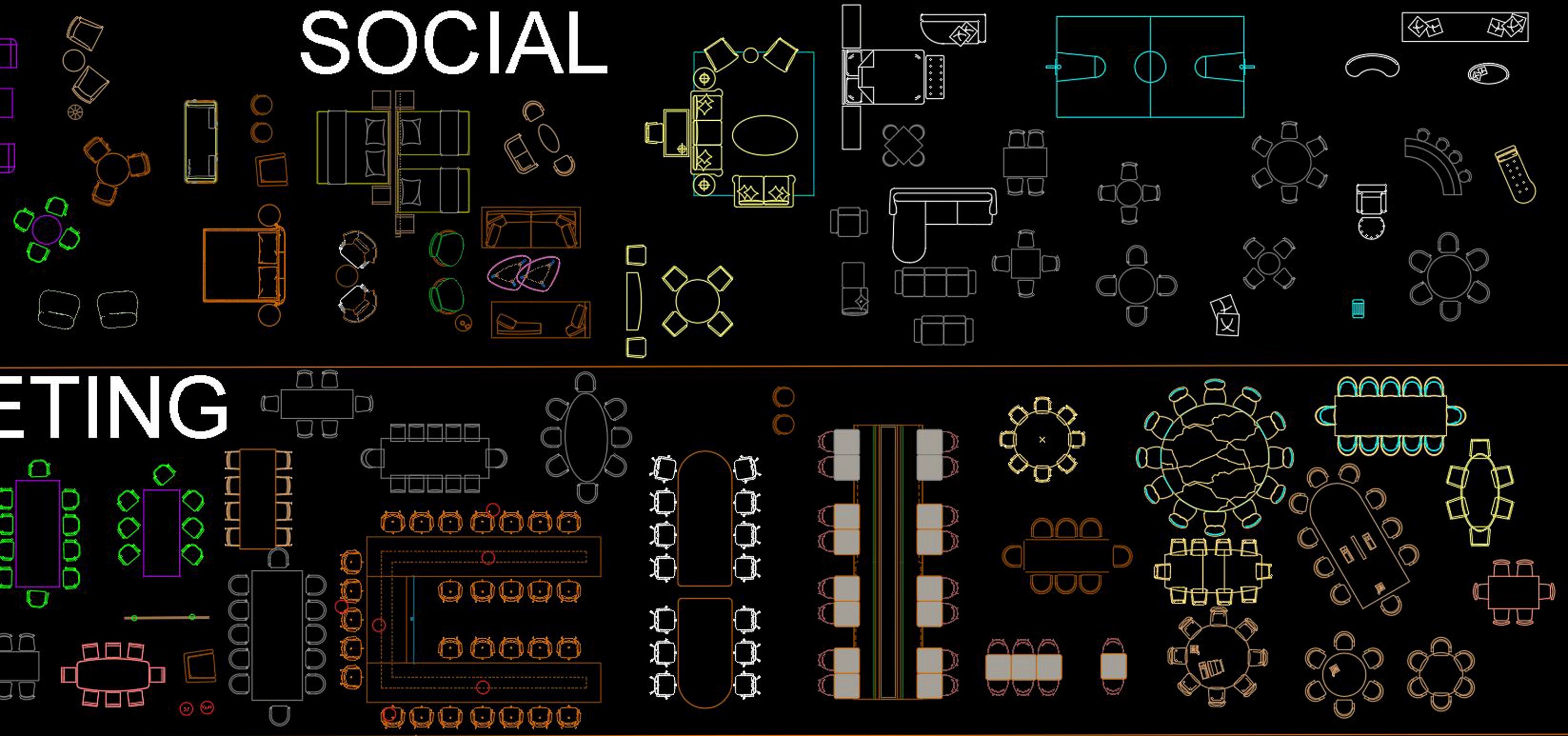 Big Autocad Office Set for Drawing All Kind of Projects Autocad Blocks ...