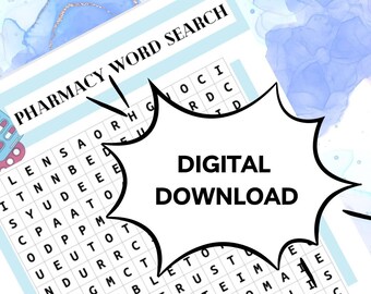 Printable Pharmacy Word Search Pharmacy Week Games Printable Pharmacy ...