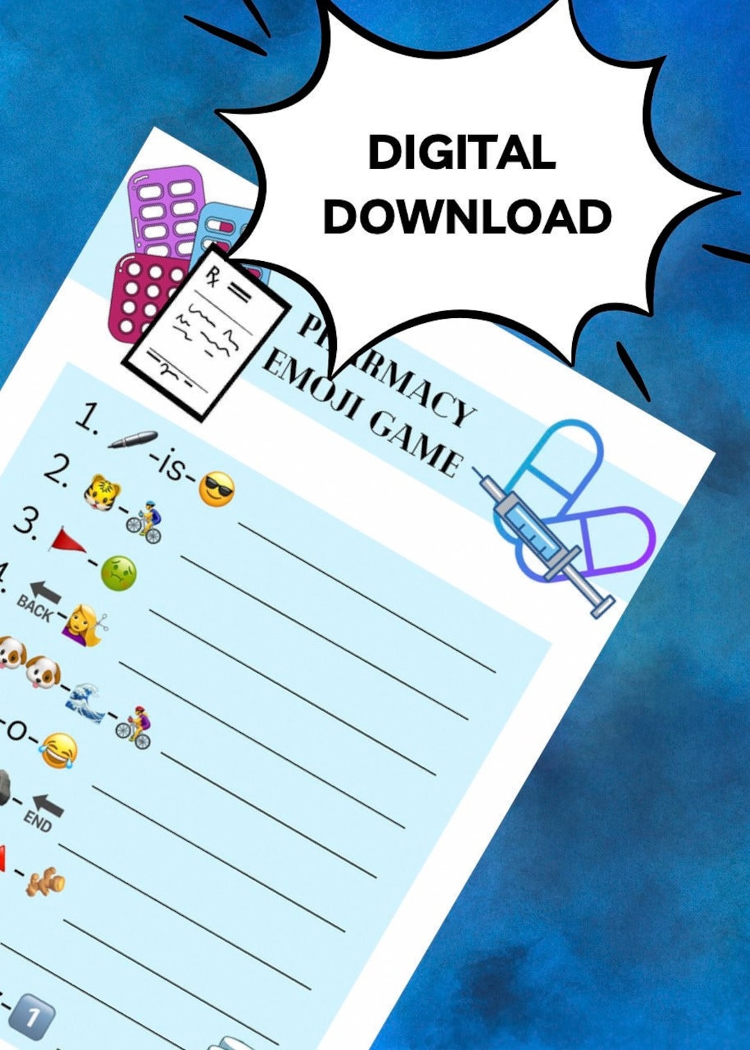 Pharmacy Emoji Game - Etsy Pharmacy Emoji Game - Etsy