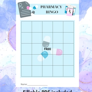 Retail Pharmacy Bingo Game | Fillable PDF - Etsy