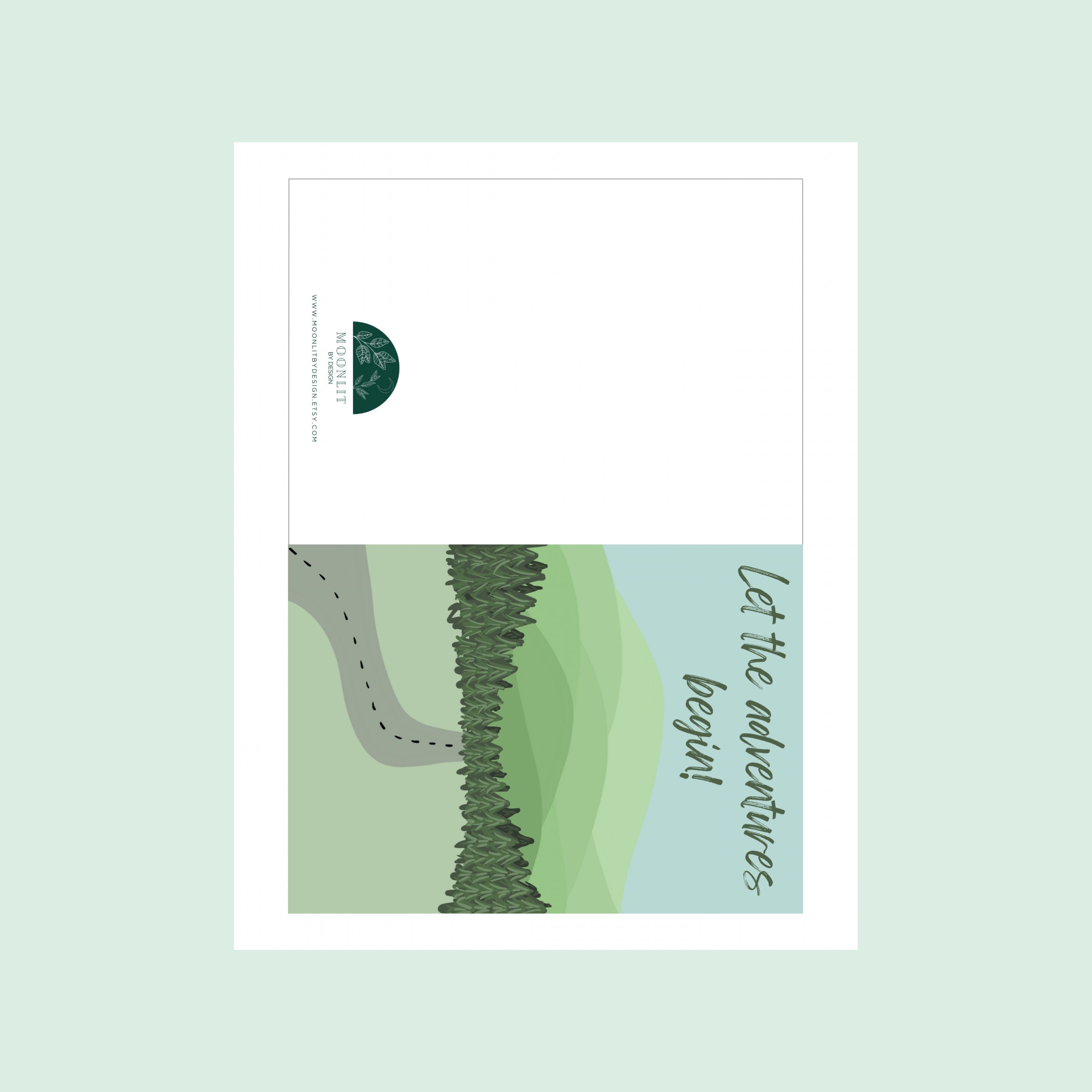 Printable Adventure Greeting Card for Hiker Outdoorsy Wedding Card ...