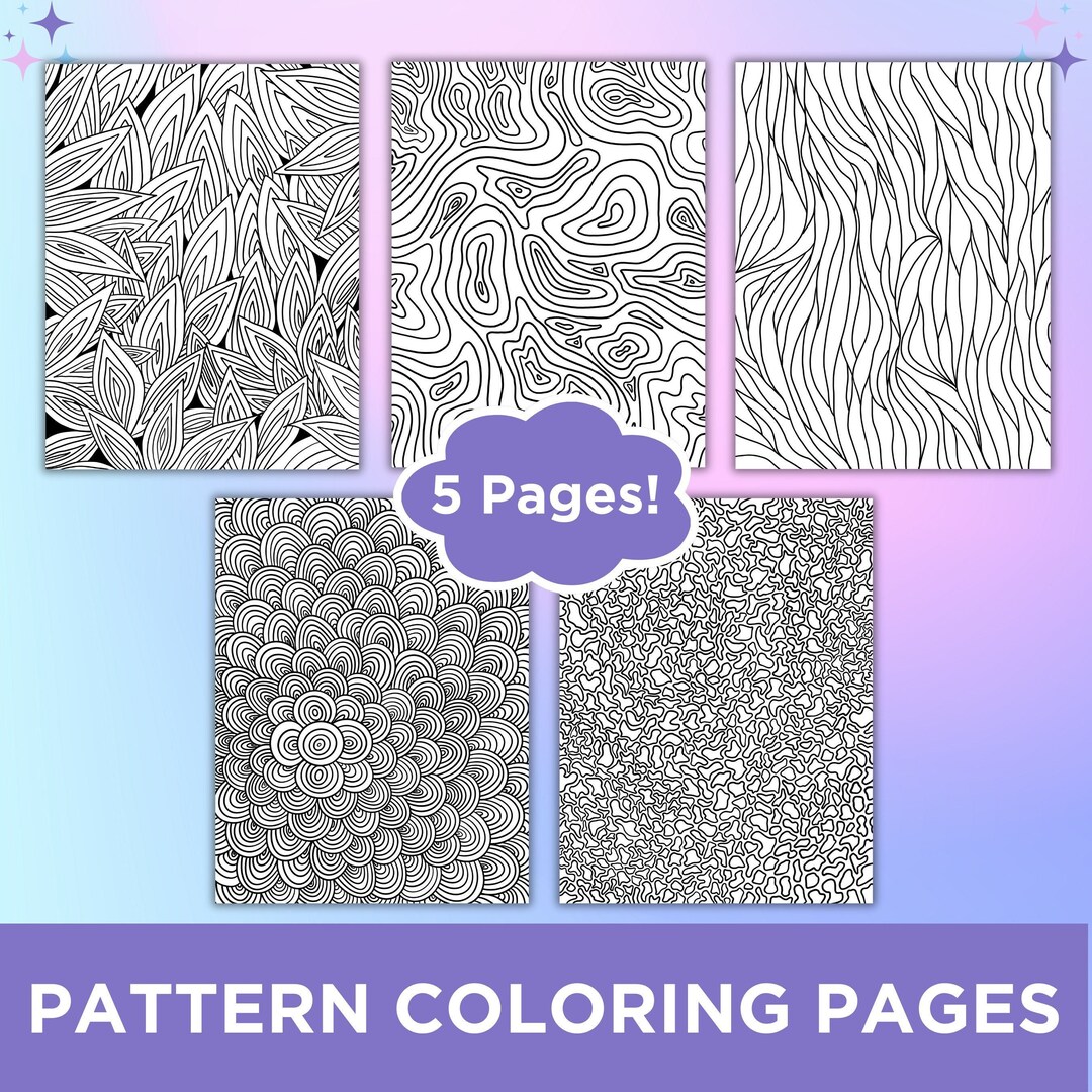 Printable Pattern Coloring Pages Abstract Self Care Coloring Sheets ...