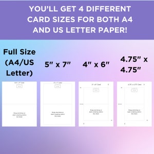 Printable Greeting Card Canva Template Bundle 5x7 4x6 Editable Drag and ...