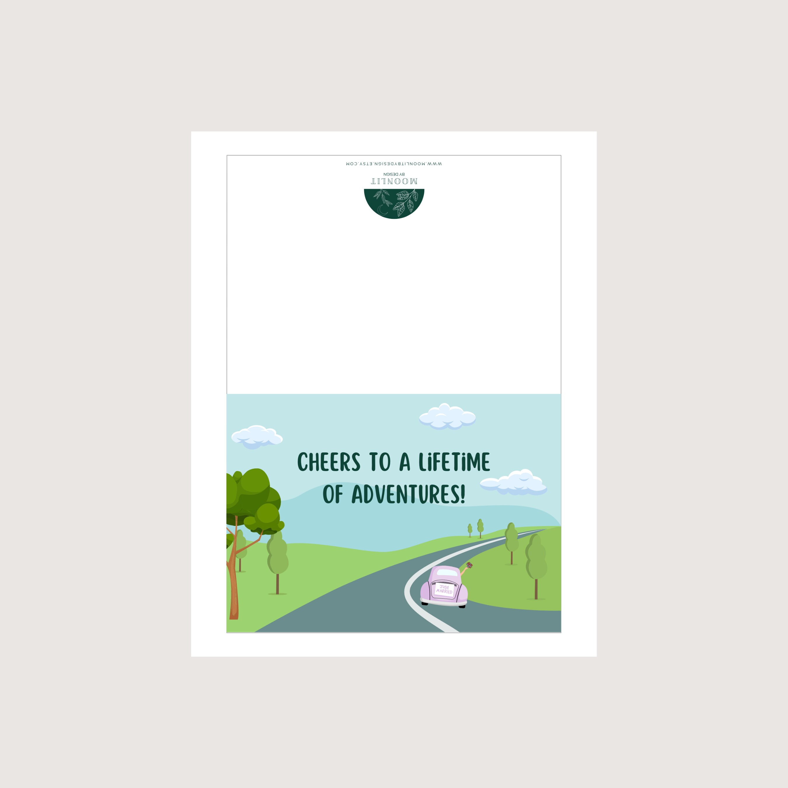 Printable Wedding Card Congratulations Mountain Card for Outdoorsy ...