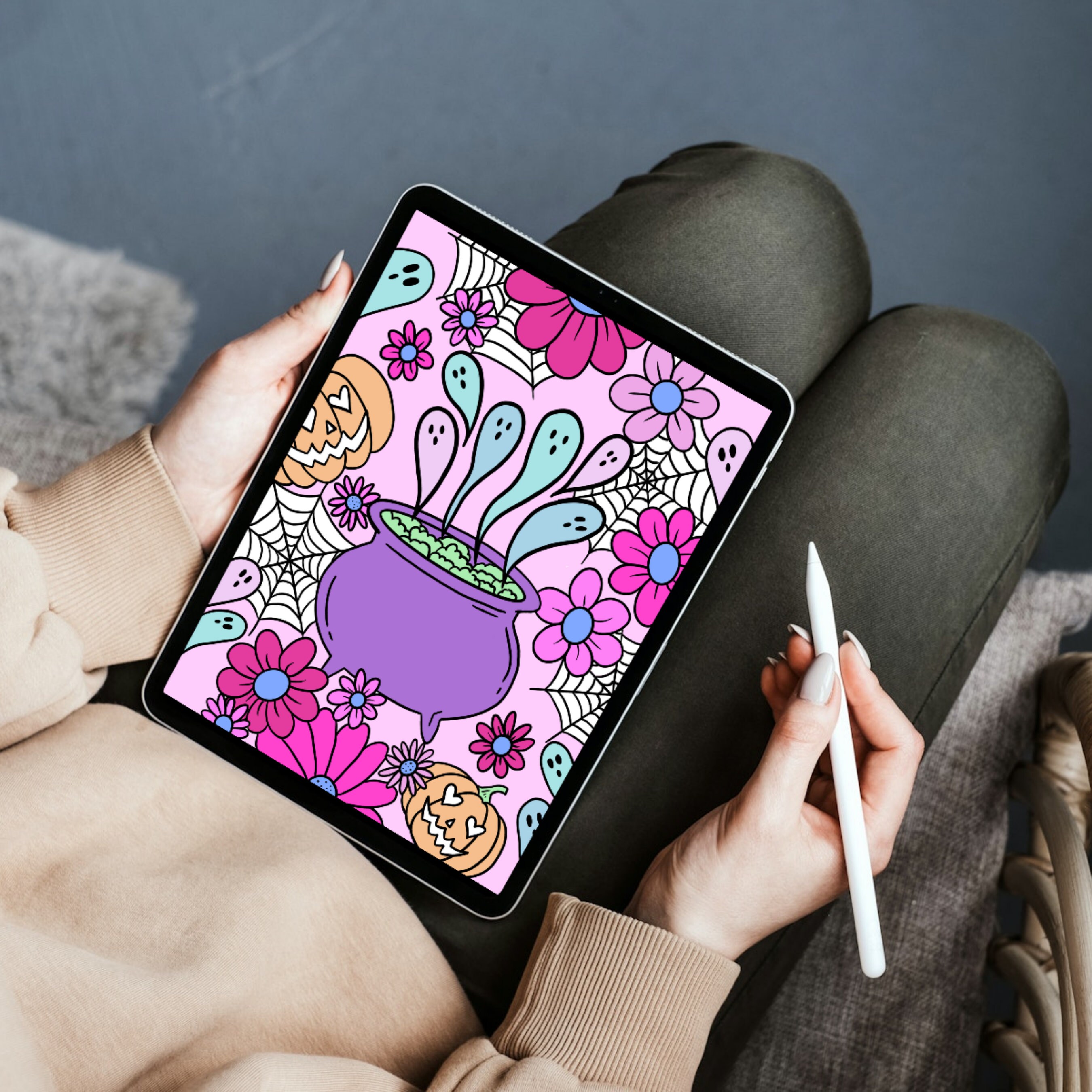 Printable Halloween Coloring Pages Bundle Ghost Spooky Coloring Sheets ...