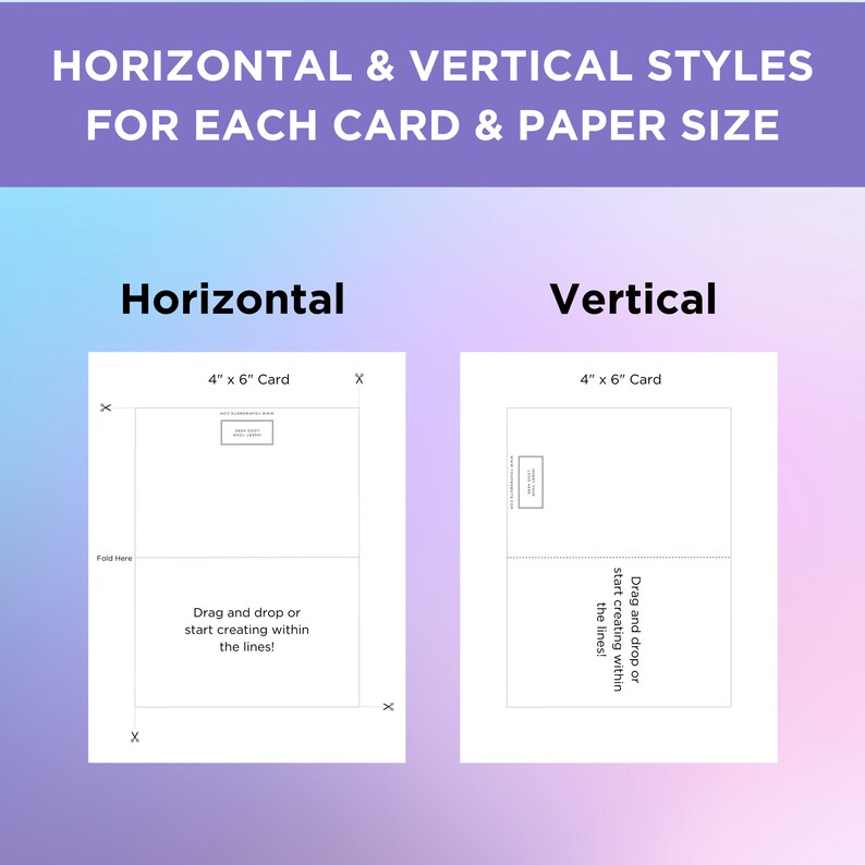 Printable 6.25x9 Greeting Card Canva Template Editable Drag and Drop ...